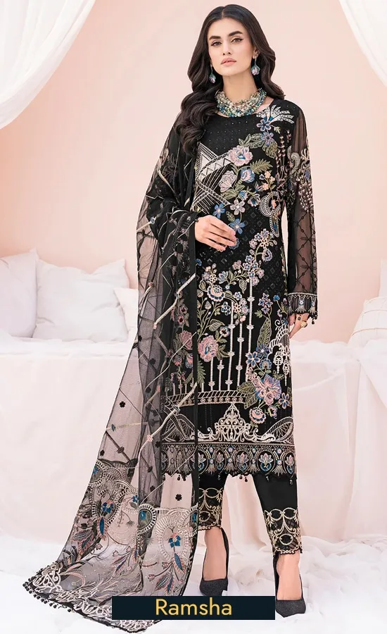 Ramsha PK - Buy Chiffon & Lawn Suits in Canada | Shadi Dress
