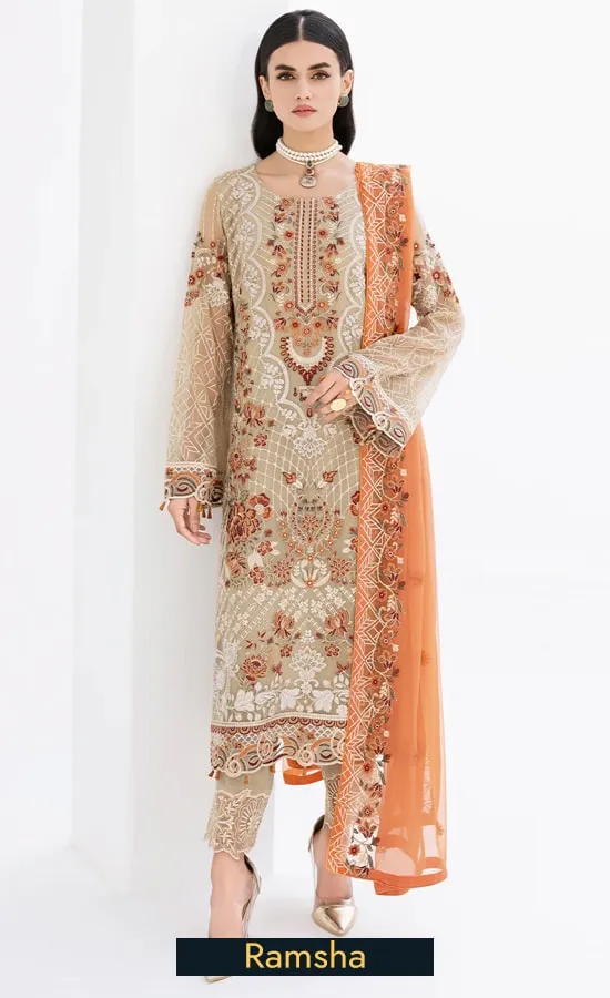 Ramsha PK - Buy Chiffon & Lawn Suits in Canada | Shadi Dress