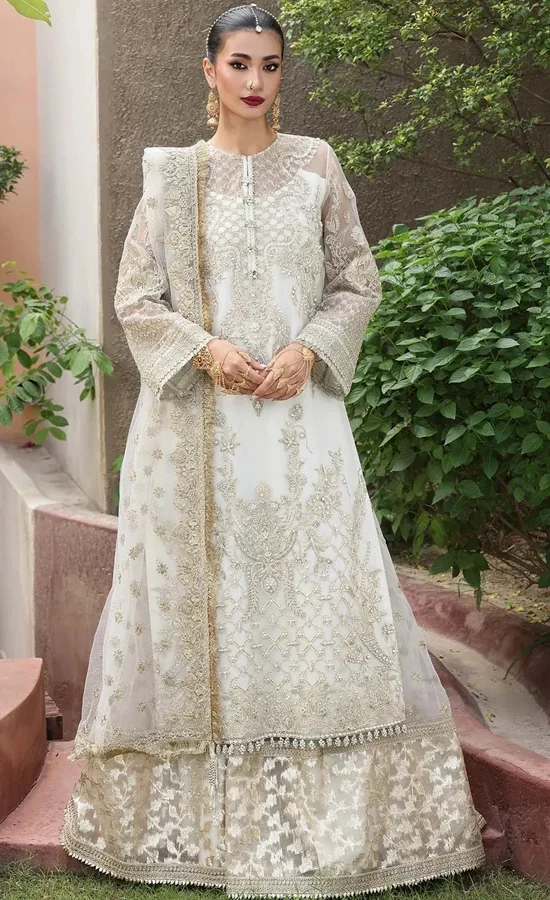 White Sharara Suit for Women - Grab 10% Off Now - Shop Today